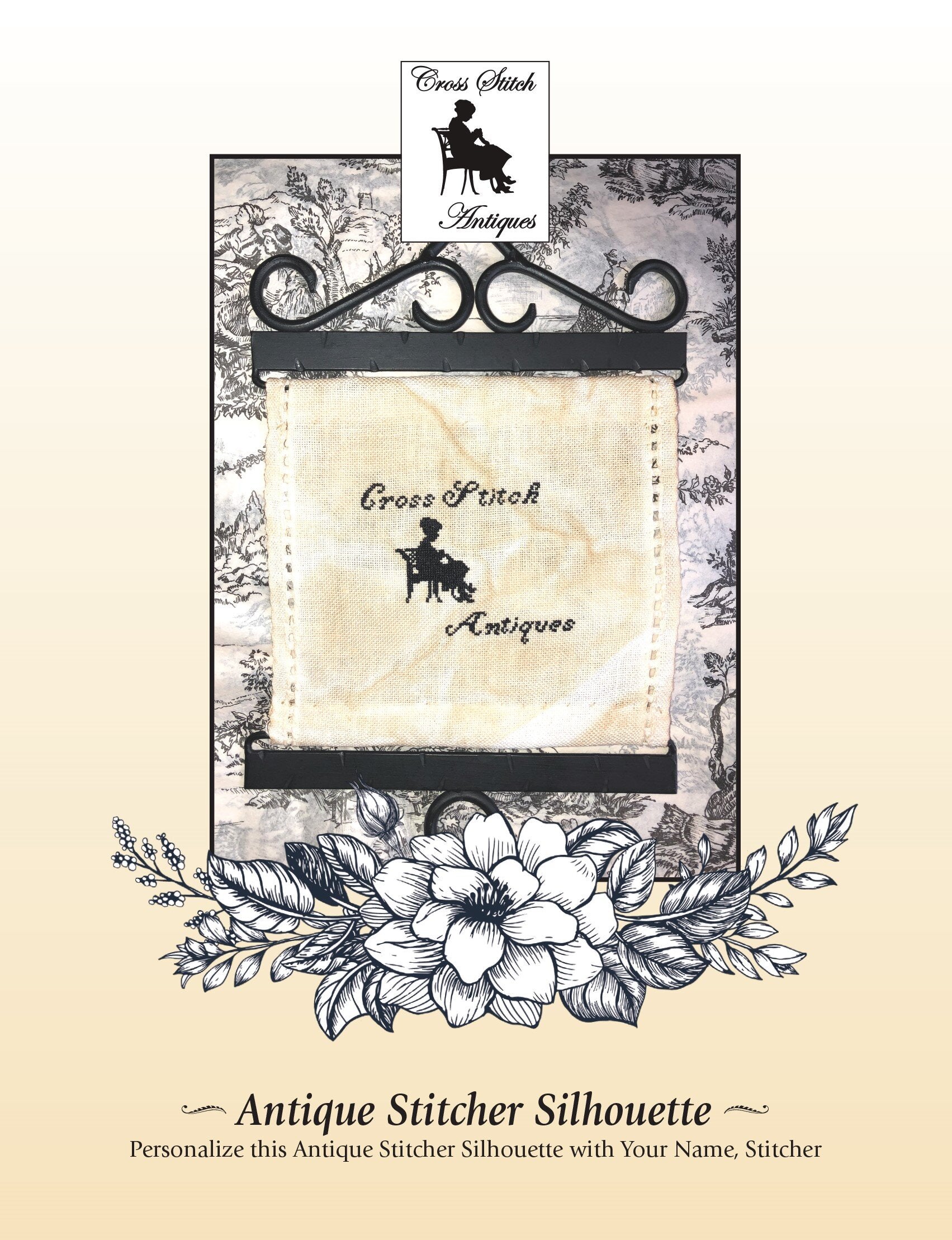 Antique Stitcher Silhouette – Sunflower Stitchery
