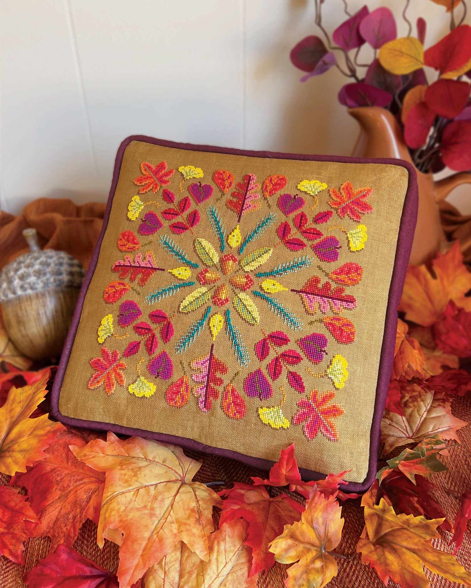 Turning Leaves – Sunflower Stitchery